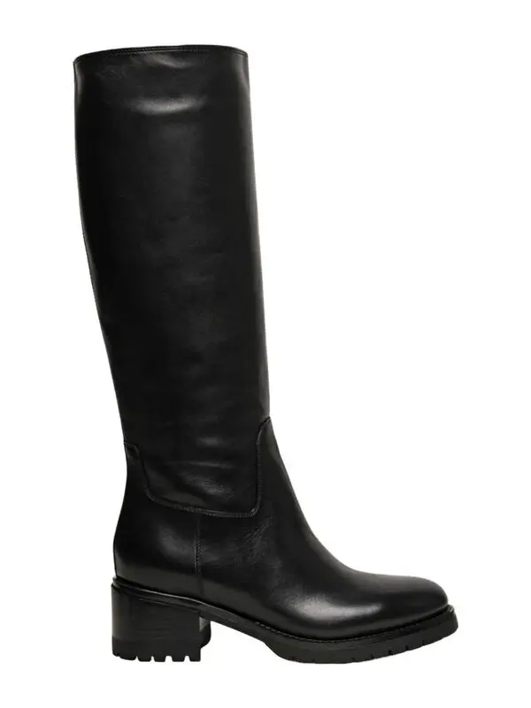 Santoni High-heel Knee Boots - Black