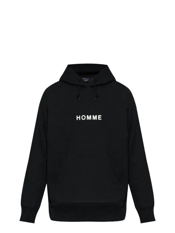 Comme Des Garçons Printed Hoodie - Black