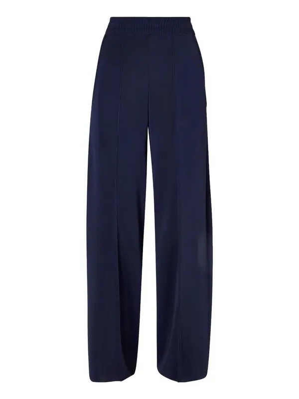 LANVIN Ribbed Knit Wide-leg Trousers - Black