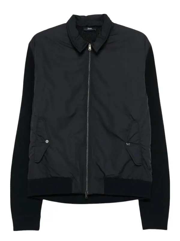 Herno Zip-up Cardigan - Black