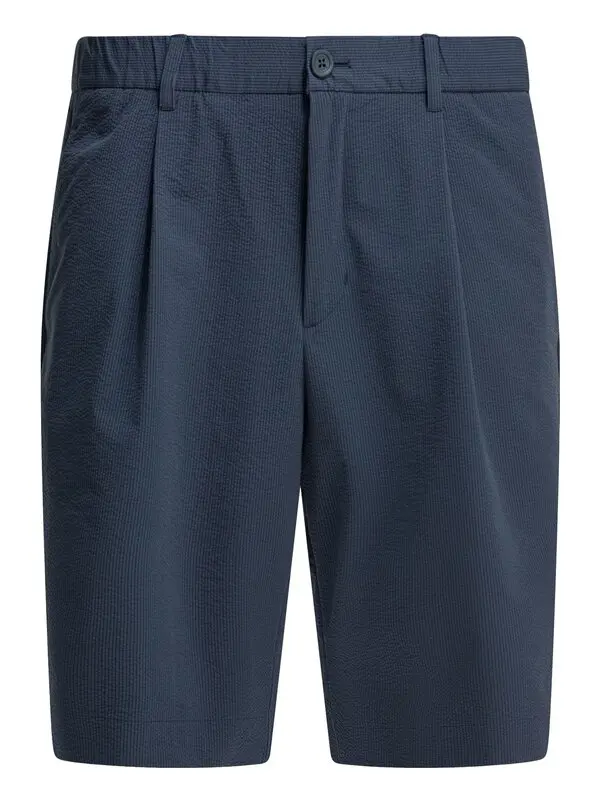 Herno Pleated Detail Shorts - Blue