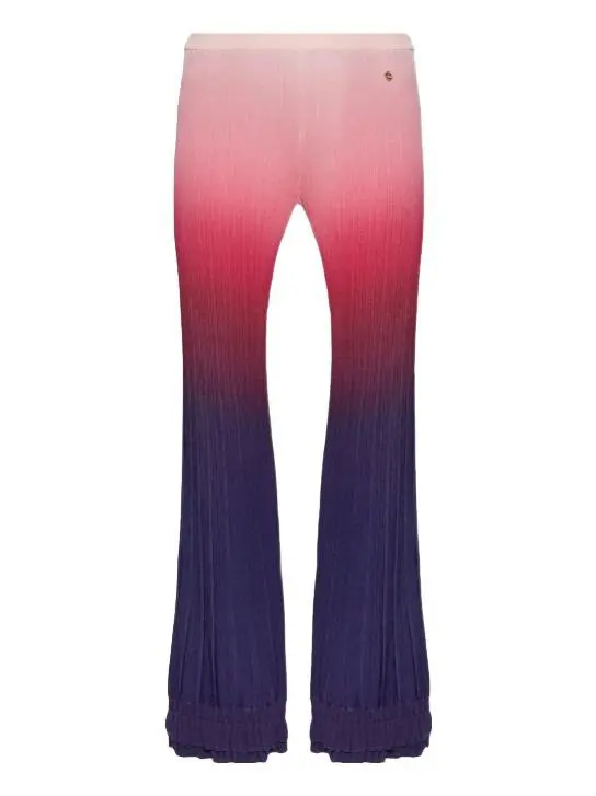 Casablanca Gradient Flared Pleated Trousers - Pink