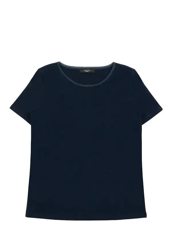 Max Mara Round Neck Short Sleeve T-shirt - Blue