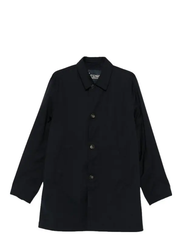 Herno Single-breasted Trench Coat - Black