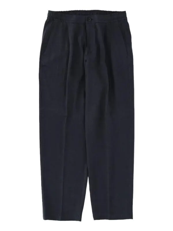Herno Drawstring Linen Pants - Black