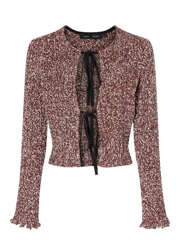 Proenza Schouler Popcorn Bouclé Cardigan - Red