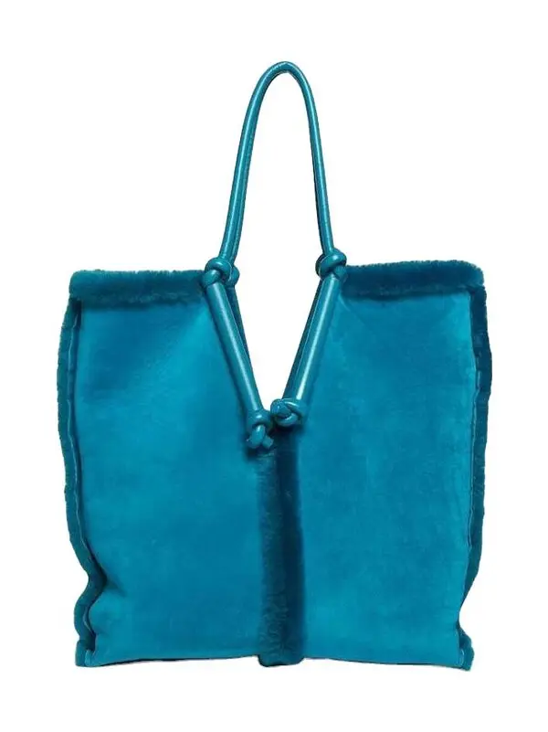 Bottega Veneta Bolster Knot Detailed Tote Bag - Blue