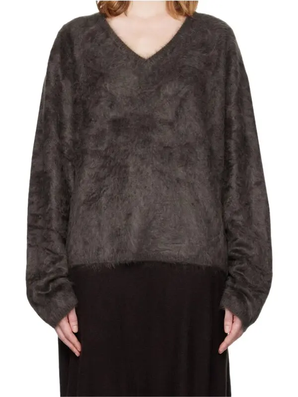 LISA YANG Brushed Cashmere Jumper - Black