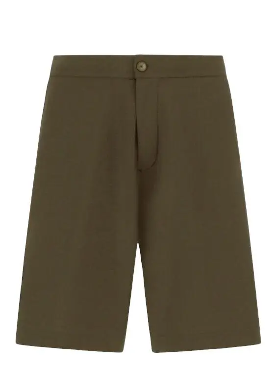 Herno Logo Plaque Bermuda Shorts - Military Green