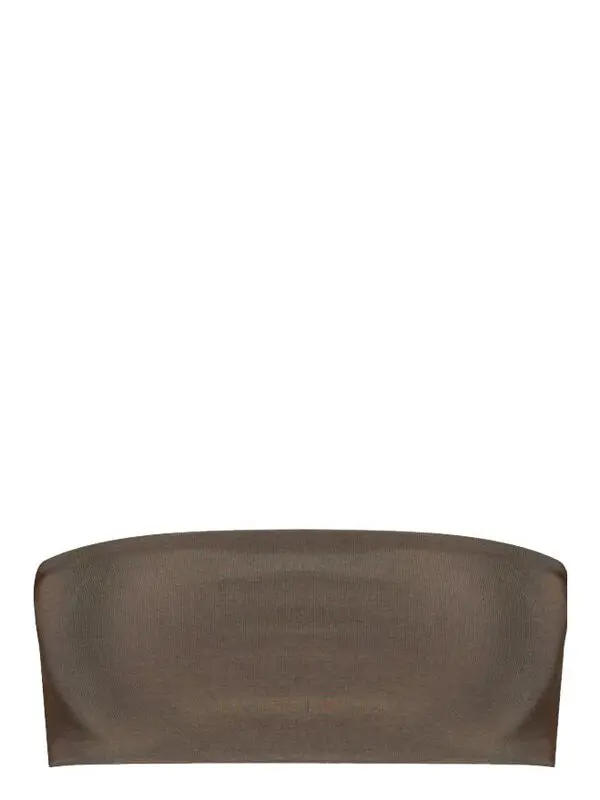 Rick Owens Cropped Sleeveless Off-shoulder Top - Brown