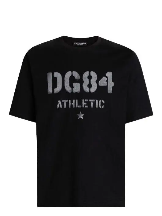 Dolce & Gabbana Dolce Gabbana Printed Crewneck T-shirt - Black