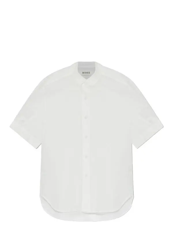 RÓHE Short Sleeve Sheer Shirt - White