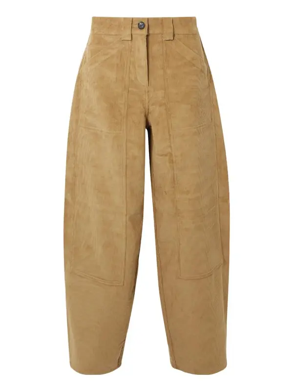Co Name' Wide-leg Corduroy Trousers - Camel