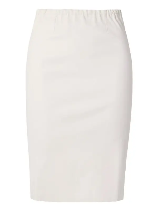 Stouls Leather Midi Skirt - White