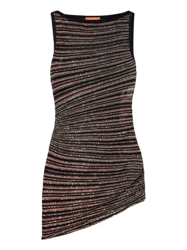 Missoni Asymmetrical Mini Dress - Black