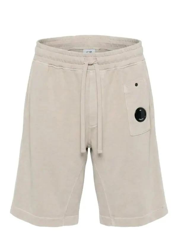 C.P. COMPANY Lens Pocket Sweat Shorts - Nude