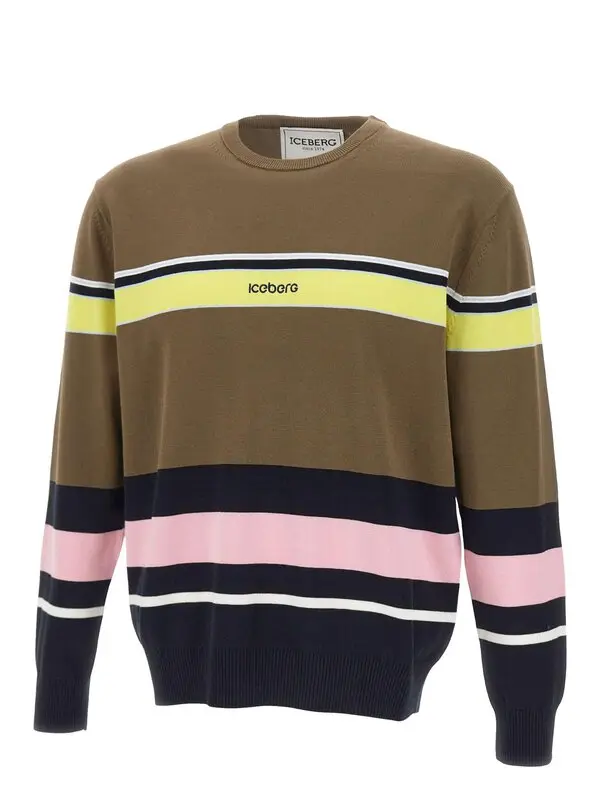 Iceberg Striped Crew Neck Jumper - Multicolor