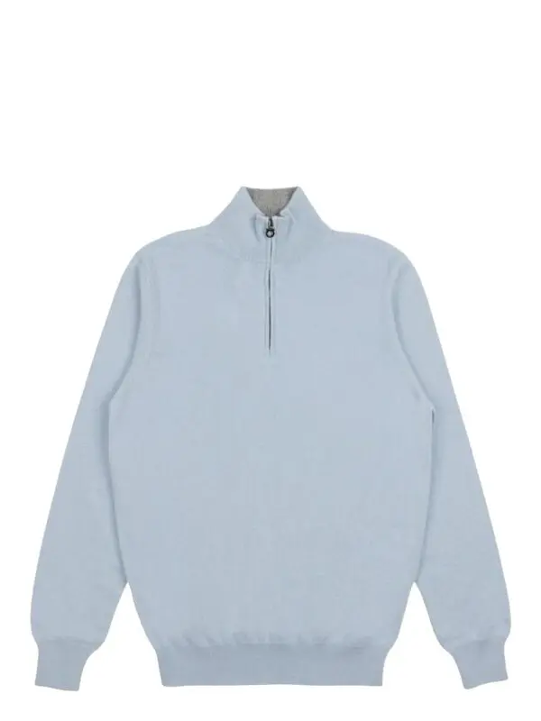 FERRAGAMO Half-zip Knit Pullover - Gray