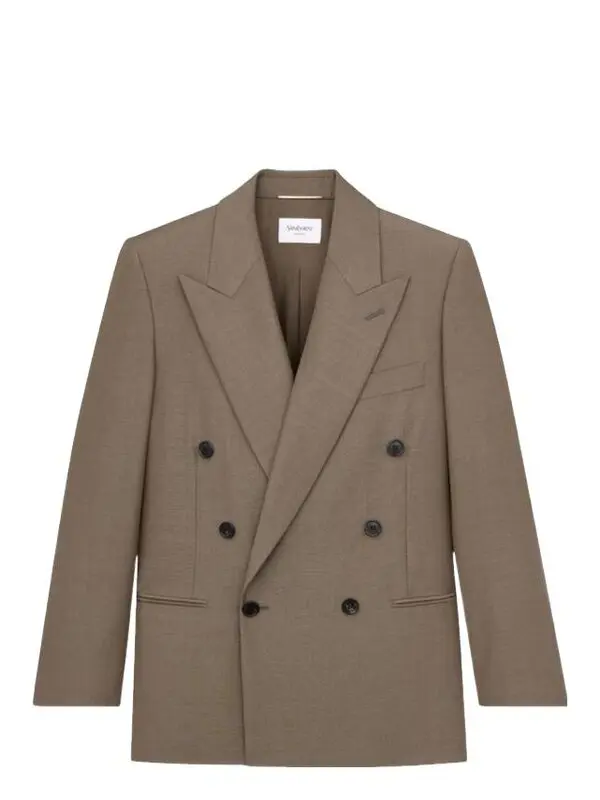 Saint Laurent Double-breasted Jacket - Ice Chestnut