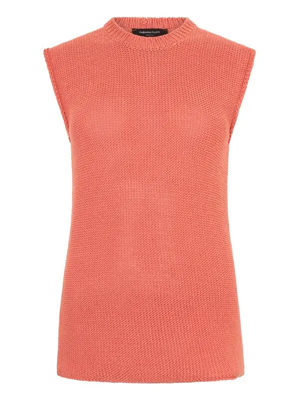 Fabiana Filippi Sleeveless Knit Top - Red