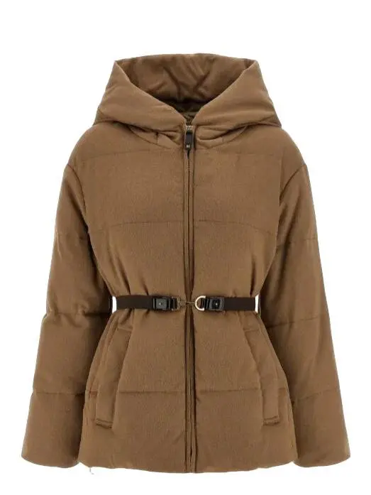 Max Mara Corona Single-breasted Hooded Coat - Brown