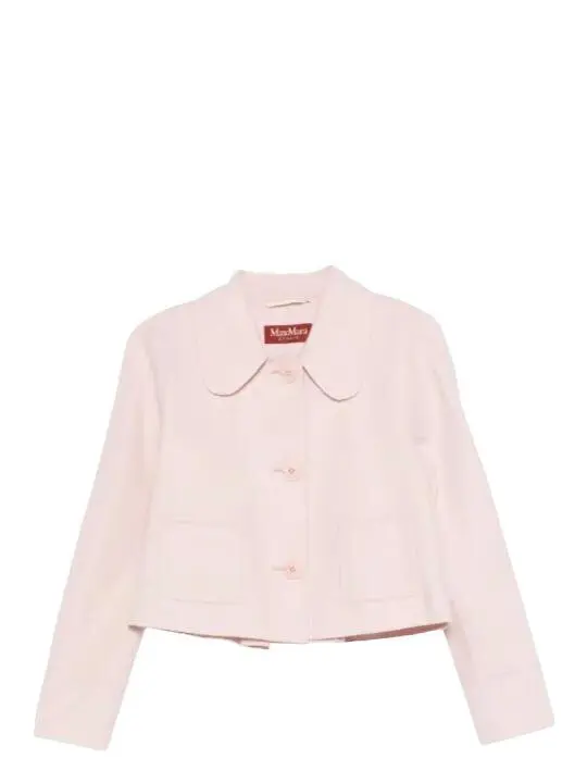 Max Mara Buttoned Patch-pocket Jacket - Pink