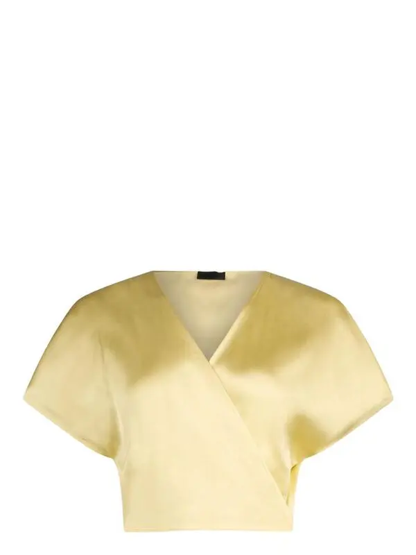 Liu Jo V-neck Wrap Shirt - Yellow