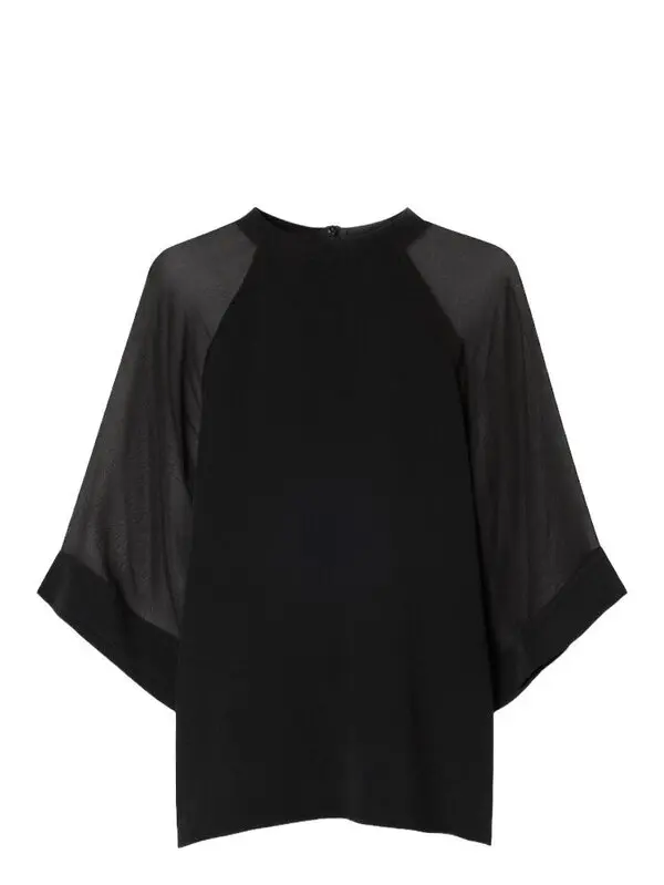 Filippa K Sheer Raglan Blouse - Black