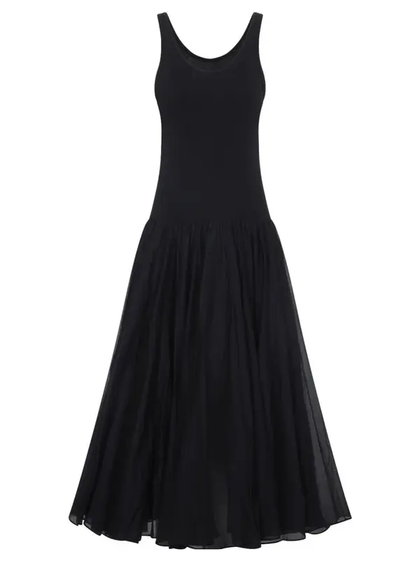 Co Round Neck Sleeveless Maxi Dress - Black
