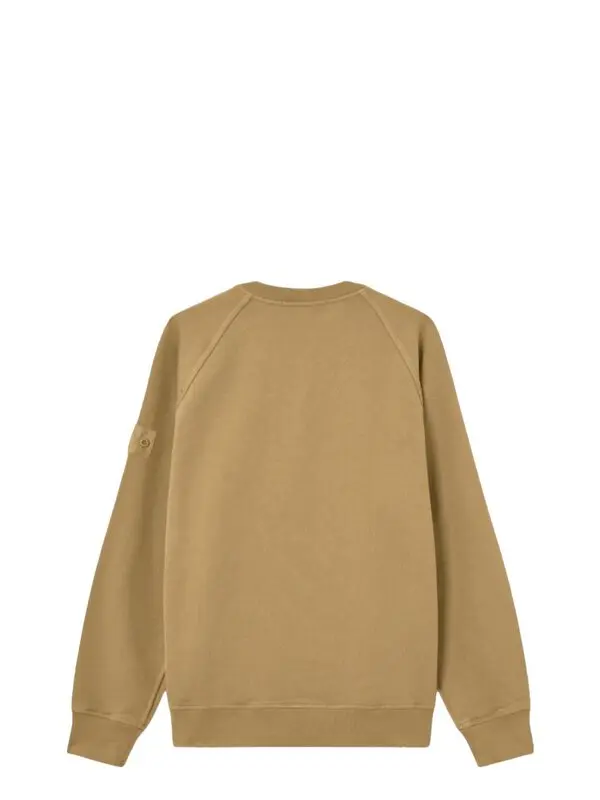 Stone Island Logo Patch Crewneck Sweatshirt - Dark Beige