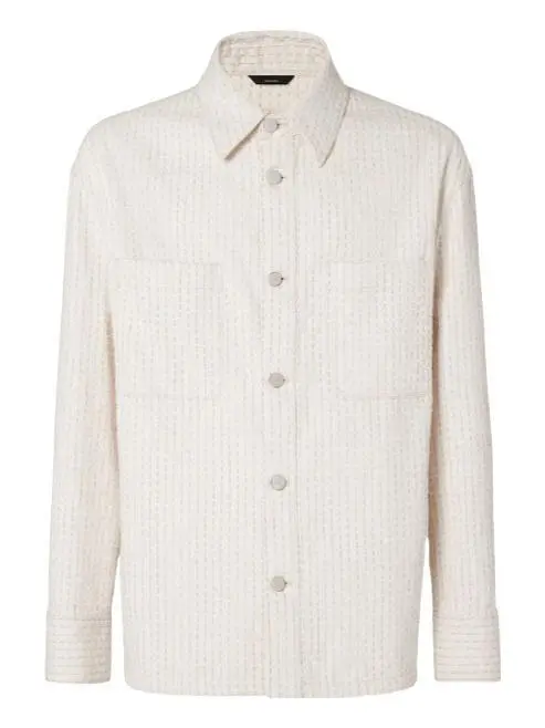 Fendi Single-breasted Jacket With Stitch Detailing - White