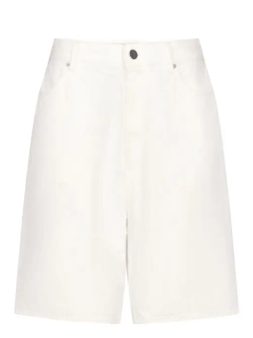 Loulou De Saison Bermuda Denim Shorts - White