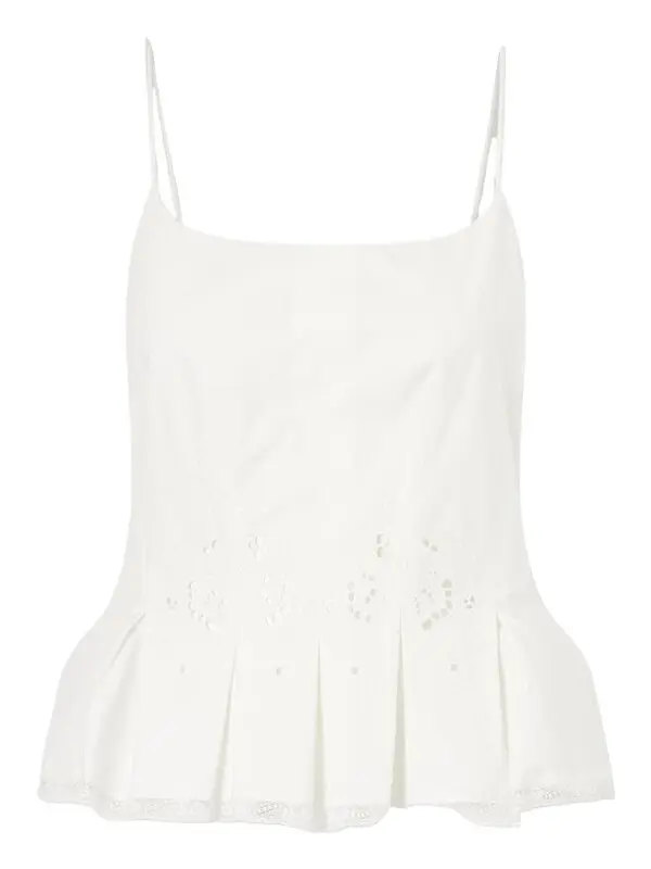 Magda Butrym Crocheted Cotton Corset Top - White
