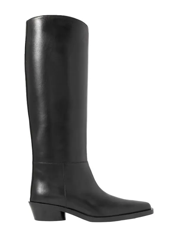 Proenza Schouler Bronco Leather Boots - Black