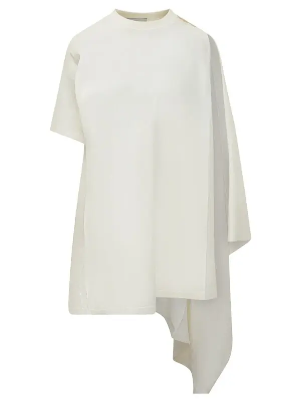 Coperni Asymmetrical Crewneck Mini Dress - White