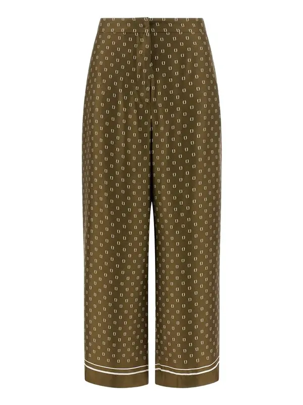 Max Mara Ottelia Wide Leg Trousers - Green