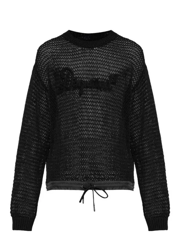 Dsquared2 Mesh Logo Knitted Sweater - Black