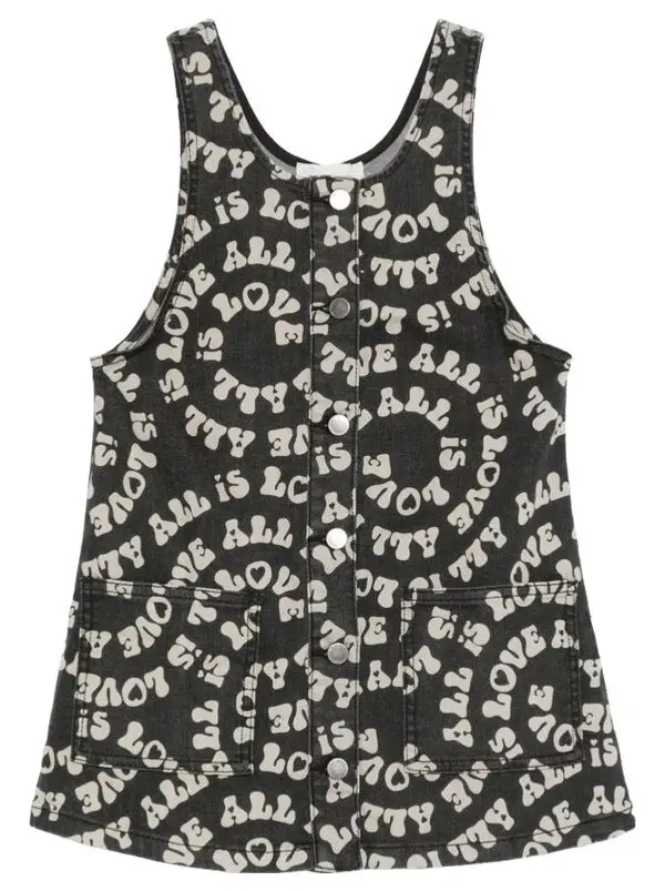 Stella McCartney Sleeveless Printed Mini Dress - Black