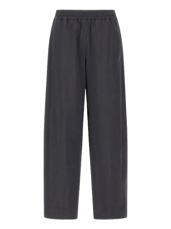 Herno Elasticated Waist Cropped Trousers - Iron