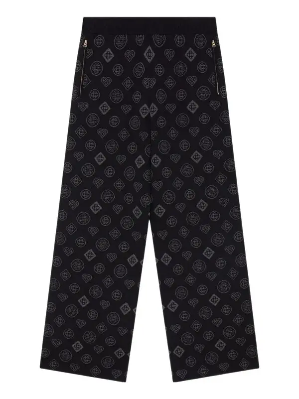 Casablanca Monogram Jacquard Trousers - Black