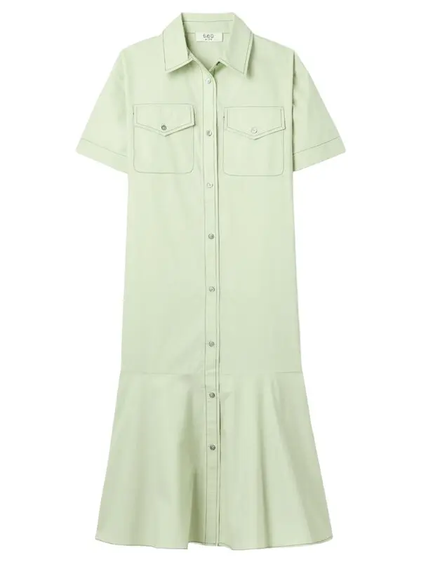 Sea Sullivan Cotton-poplin Midi Shirt Dress - White