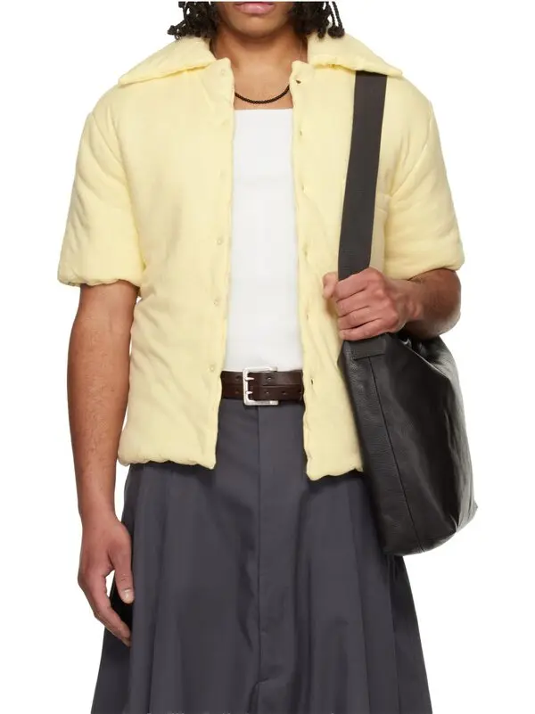 LU'U DAN Thick Collared Shirt - Black