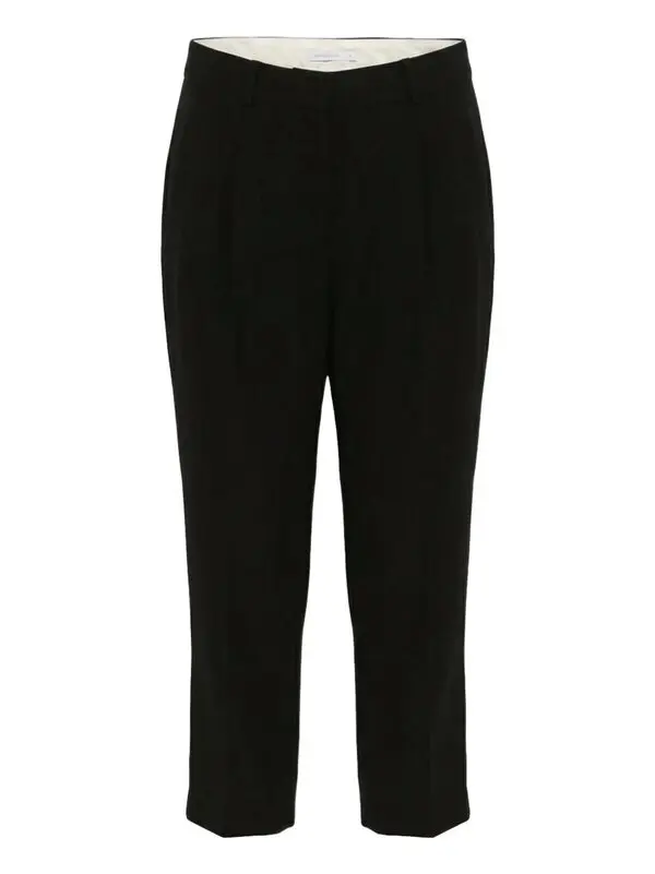 Patrizia Pepe Belt-loop Pocket Trousers - Black/ivory