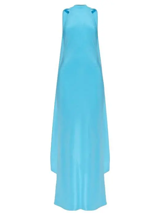 Cult Gaia Sleeveless Maxi Dress With High Neck - Blue