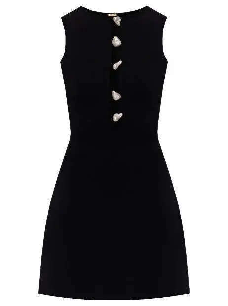Cult Gaia Embellished Mini Dress - Black