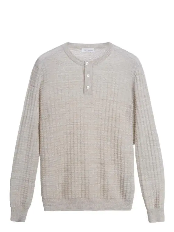 ROBERTO COLLINA Knitted Sweater With Half-button Fastening - Nude