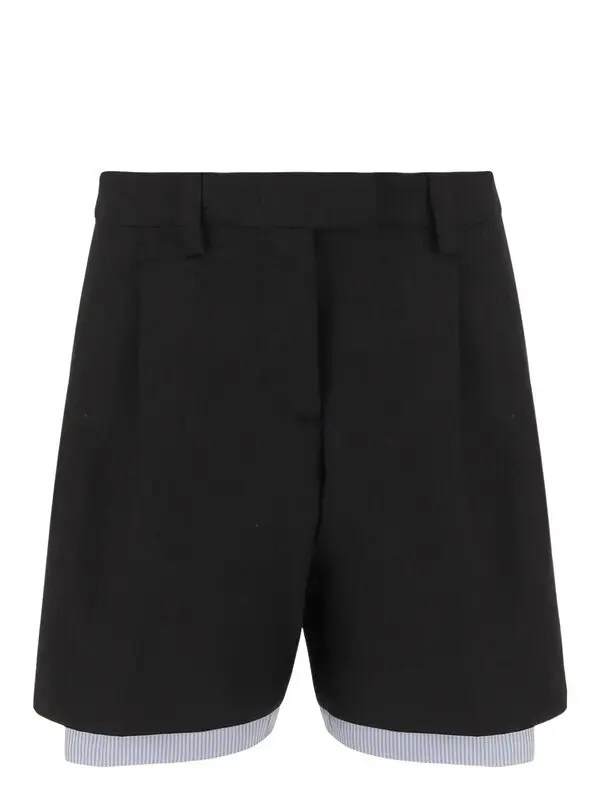 Miu Miu Belt Loop Shorts - Black
