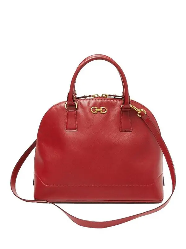 FERRAGAMO Zipper Shoulder Bag - Red