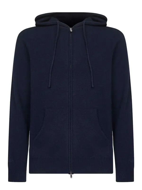 MC2 SAINT BARTH Zipped Knitted Cardigan - Blue
