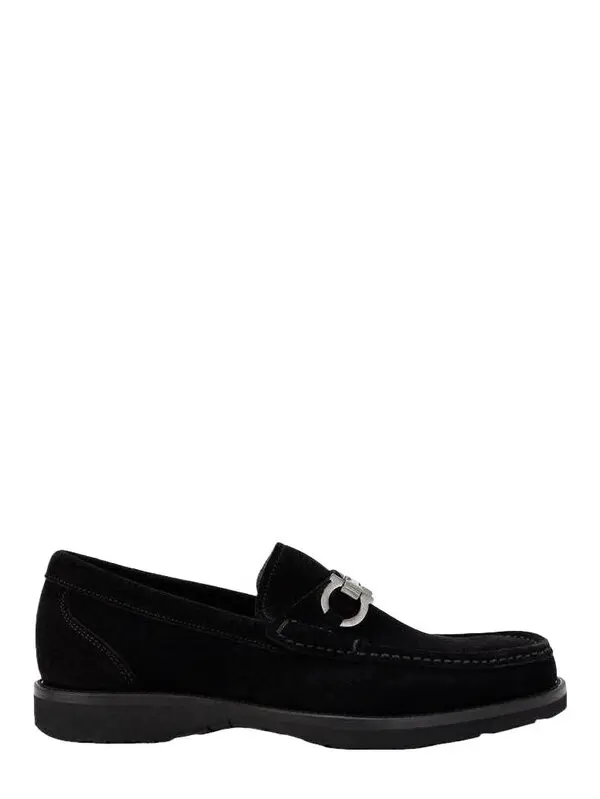FERRAGAMO Gancini Buckle Loafers - Black